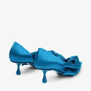 JIMMY CHOO Issy Pump 50 Satin Sandals With Oversized Bow