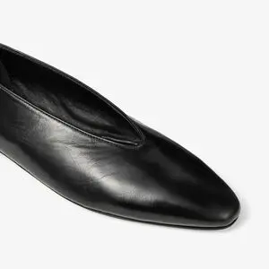 JIMMY CHOO Margot Soft Shiny Biker Leather Flats
