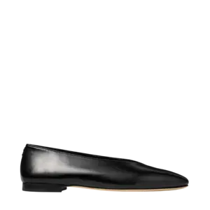 JIMMY CHOO Margot Soft Shiny Biker Leather Flats - Black