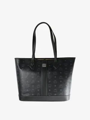 Mcm Liz Vi Shopper Medium Bag - Black