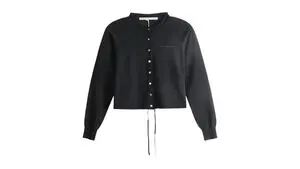 Alexander Wang Drawstring Hem Cardigan - Black