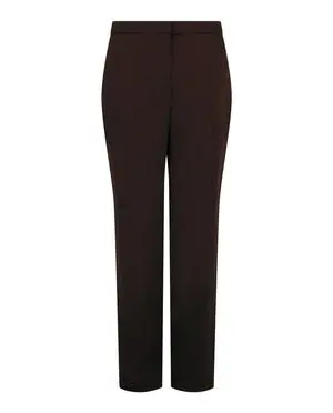 Alexander McQueen Satin Straight Leg Pants - Chocolate