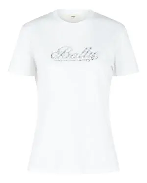 Bally Crystal Logo T Shirt - Bianco