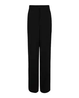 FERRAGAMO Creased Straight Leg Trousers - Black