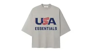 Fear Of God Essentials Usa Baseball Merch Tee Shirt - Seal