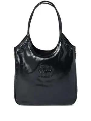 Miu Miu Softy Shine Shopping Handbag - Nero