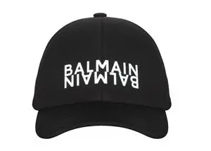 Balmain Double Logo Hat - Black