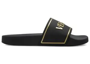 Versace Rubber Slider - Black