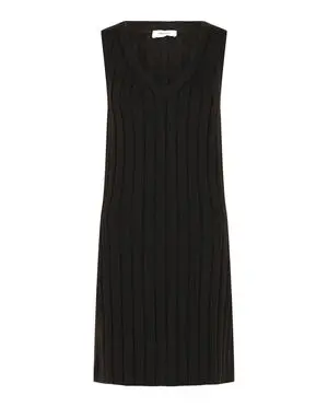 FERRAGAMO Ribbed Knit Dress - Medium Brown
