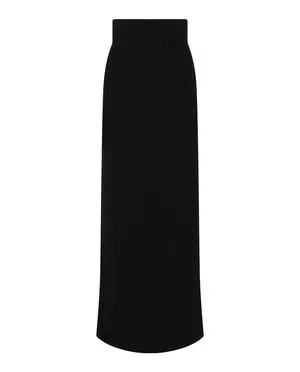 FERRAGAMO Wool Blend Maxi Skirt - Black