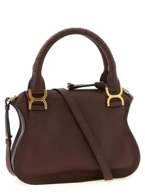 Chloé Marcie Saddle Stitch Handbag - Brown