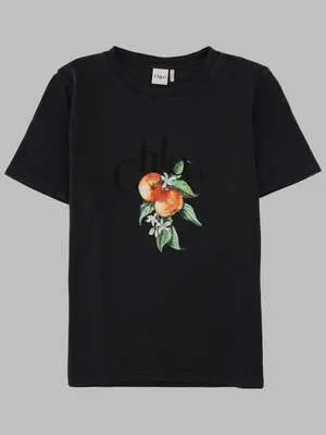 Chloé Cotton Jersey T-shirt With Logo - Black