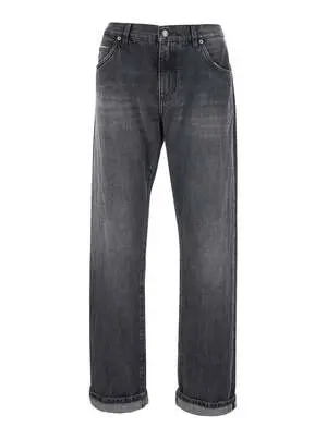 Dolce & Gabbana Denim Jeans With Faded Effect - Gray