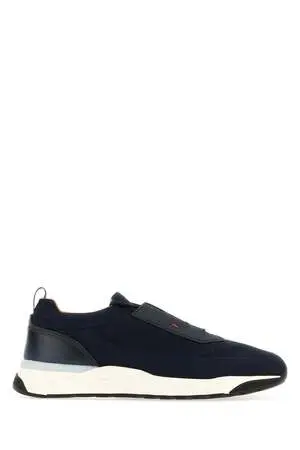 Santoni Navy Flip Sneakers - Blue