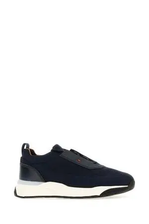 Santoni Navy Flip Sneakers