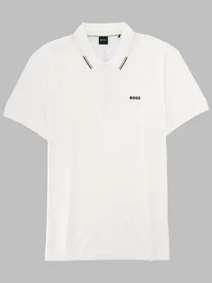BOSS Polo Con Logo - White