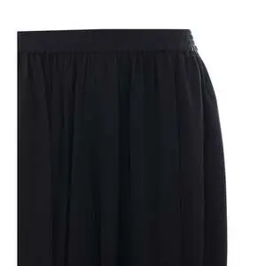 Chloé Fluid Pleated Crepe De Chine Pants - Black