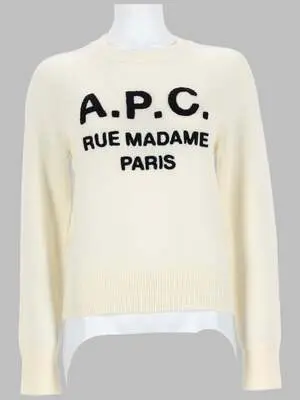 A.p.c. Maglia Alissa Con Logo - Cream