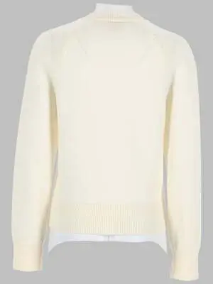 A.p.c. Maglia Alissa Logo Knit Sweater - Cream
