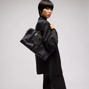 Gucci Large Leather Boston Bag With Horsebit Detail - Black