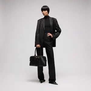 Gucci Large Leather Boston Bag With Horsebit Detail - Black