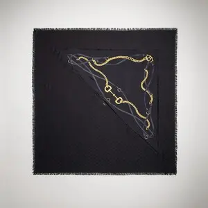 Gucci Gg Wool Silk Jacquard Cape