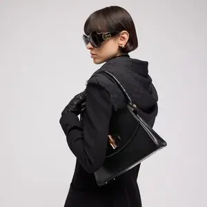 Gucci Gg Wool Silk Jacquard Cape - Black