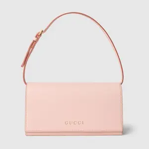 Gucci Mini Pouch With Lettering Leather