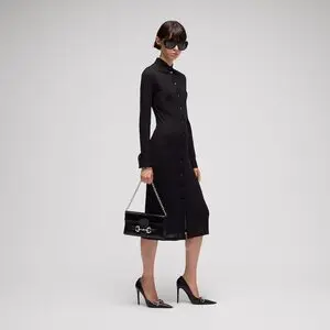 Gucci Viscose Crêpe Jersey Shirt Dress With Enameled Buttons