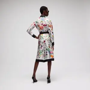 Gucci Printed Silk Twill Pants With Flora Motif