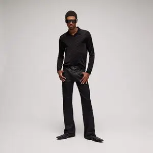 Gucci Viscose Gg Jacquard Polo Shirt
