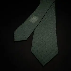 Gucci Interlocking G Silk Jacquard Tie - Green