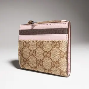 Gucci Small Wallet With Multicolor Slots Original Gg Fabric