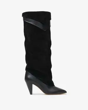 Isabel Marant Étoile Lezra Heeled Boots - Black