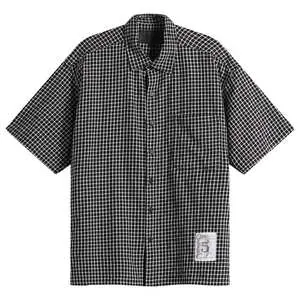 NEIGHBORHOOD Bw Check Short Sleeve Shirt - Black