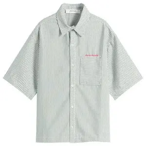 ABOUT:BLANK Seersucker Short Sleeve Shirt - Green