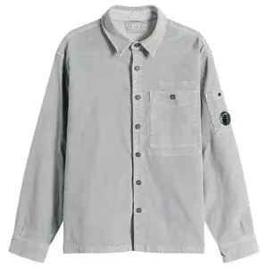 C.P. COMPANY Corduroy Lens Overshirt - Flint Grey