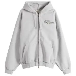 RONNING X Zip Hood - Grey/sage