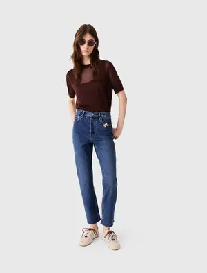 Maje Skinny Jeans With Brooch
