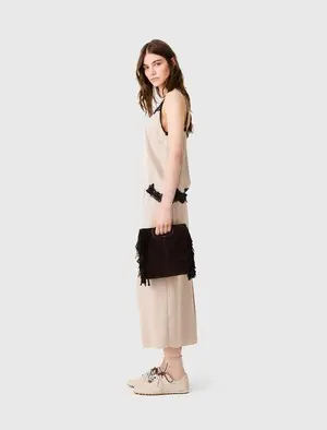 Maje Satin Pencil Skirt