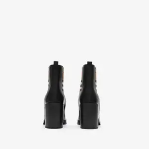 Burberry Leather Hampstead Heel Boots