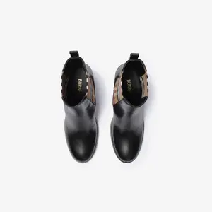 Burberry Leather Hampstead Heel Boots