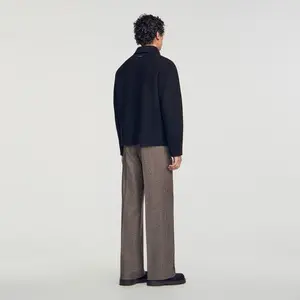 Sandro Double-faced Wool Zip-up Jacket