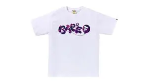 A BATHING APE Camo Balloon Tee Shirt White/purple