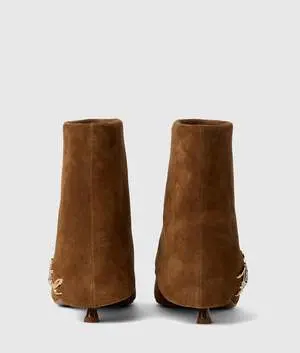 Karl Lagerfeld Pasha Fold-down Suede Ankle Boots