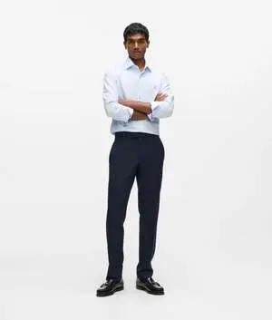 Karl Lagerfeld Modern-fit Tailored Pants - Navy