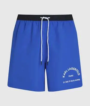 Karl Lagerfeld Rue St-guillaume Contrast Boardshorts - Blue