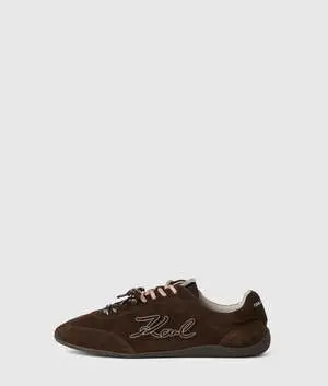 Karl Lagerfeld Altia Suede Signature Lace-up Sneakers