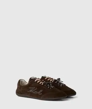 Karl Lagerfeld Altia Suede Signature Lace-up Sneakers