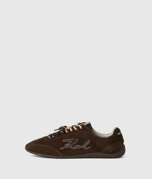 Karl Lagerfeld Altia Suede Signature Lace-up Sneakers